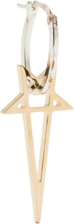Rick Owens Ohrringe - Pentagram Earring Gold/silver - Gr. unisize - in Mehrfarbig - f&uuml;r Damen