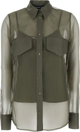 Federica Tosi Femme, Blouses et Chemises, Vert, Taille: 36 FR Blouses & Chemises