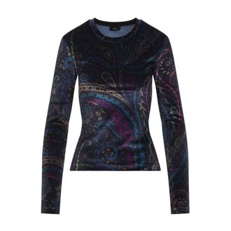 Etro Blaue Oberbekleidung f&uuml;r Frauen Aw25 - - Tops - Damen - Blau - S