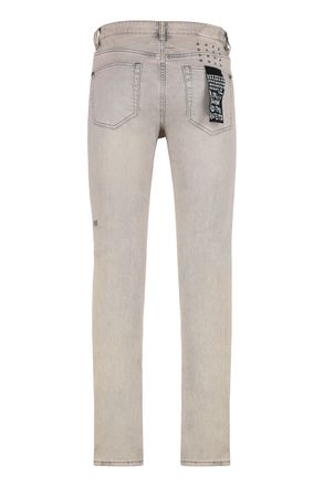 Ksubi Mens Grey Slim-Fit Jeans Cotton
