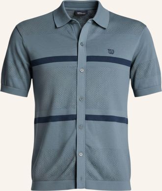 Wilson Poloshirt M Lafayette Pique Button Up Polo grau