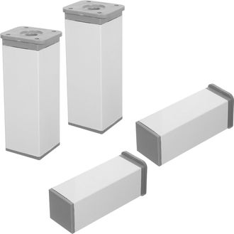 Angoily 4 Stück Verstellbare Möbelfüße Aluminiumlegierung Höhenverstellbare Möbelbeine mit Geräuschdämpfender Basis für Sofa Schrank Tv Bank und Schreibtisch