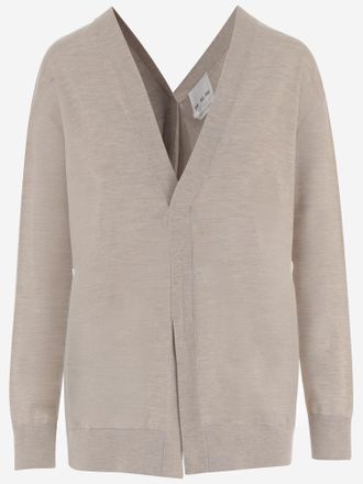 SA SU PHI Womens Knit Cashmere-Silk Beige Knitwear Sweater