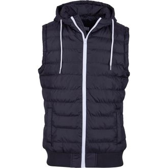 Urban Classics Weste mit Kapuze f&uuml;r Herren (Schwarz/Wei&szlig;)