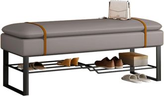 Generic Schuhschrankbank, Schuhbank mit Rahmen aus Kohlenstoffstahl, mit weichem Schwammkissen und Trennwand-Aufbewahrungsbank, geeignet for die Eingangshalle