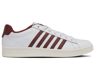 K-Swiss Herren Court TIEBREAK II Sneaker, White/Tibetan Red/Snow White, 39.5 EU