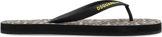Dsquared2 Femme, Chaussures, Noir, Taille: 41 EU Logo Flip Flops