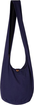 Panasiam Schulterbeutel Damen & Herren, gro&szlig;e & leichte Baumwolltasche, Umh&auml;ngetasche mit Rei&szlig;verschluss, Unisex Schultertasche, mittelgro&szlig;e Tasche, dunkelblau