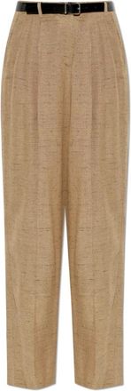 Dolce & Gabbana Femme, Pantalons, Beige, Taille: 36 FR Pantalon &agrave; Ceinture
