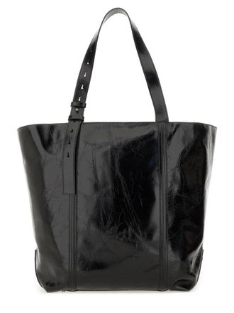 Golden Goose Womens Leather Tote Bag Black Shoulder
