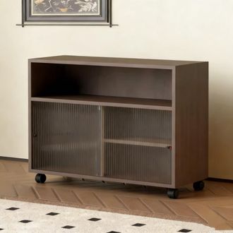 Generic Mobiles Sideboard mit Schiebet&uuml;ren und Stauf&auml;chern Mit 360&deg;-Drehrollen Unterteiltes Design + staubdichter Verschluss Geeignet for Wohnzimmer/B&uuml;roberei