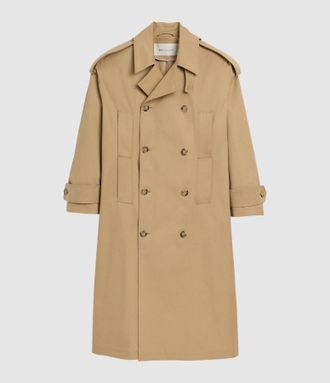 Ami Manteau Trench Coat Beige Mastic