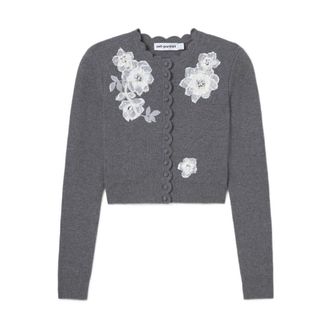 Self Portrait Aw26-150C Cardigan - - Knitwear - Damen - Grau - M