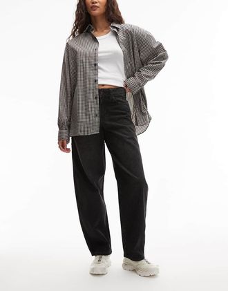 Dickies Lockere, schmal zulaufende Work-Jeans in verwaschenem Schwarz