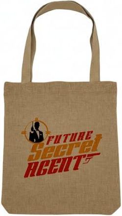 Fabulous Sac Shopping Tote Bag Aspect Lin - Future Secret Agent Job Film Heroes - Sac de Courses Toile Epaisse 360g Beige Naturel Cabas Port&eacute; Epaule Solide Imp