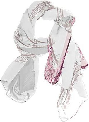 Mnsruu Tour Eiffel Paris Fleur Longue écharpe Châle Châle Châle