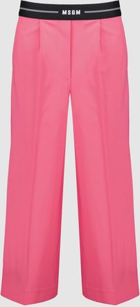 Msgm Pantalon Laine Rose