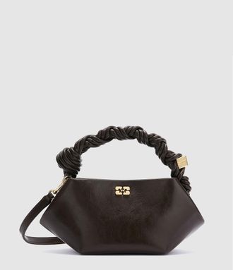 Ganni Sac Mini Bou Crinkle Oleatex Dark Olive