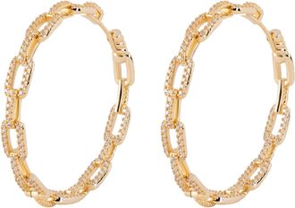 Classyandfabulous Jewelry Ohrringe DAYA 2in1 - The Big Inside / Outside Chain
