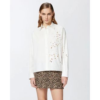 Pinko Pinko, Femme, Blouses et Chemises, Blanc, Taille: 40 FR Centoundici Shirt