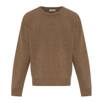 Jil Sander Woll-V-Ausschnittpullover - - Knitwear - Herren - Braun - S