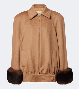 Valentino Veste blouson en poil de chameau