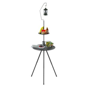 Generic Runder Klapptisch - Outdoor Camping & Picknicktisch, kompakte Gartentische | Leichter zweistufiger Reisetisch mit St&auml;nder, kompaktes Campingzubeh&ouml;r