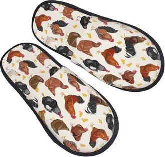 Generic Coqs Et Poules Homme Femme Chaussures De Maison L&eacute;g&egrave;res Slippers Peluche Pantoufles Pour Hiver Maison Ext&eacute;rieur M
