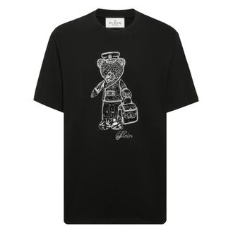 Philipp Plein Rundhals-T-Shirt Teddy - - Tops - Herren - Schwarzk - L