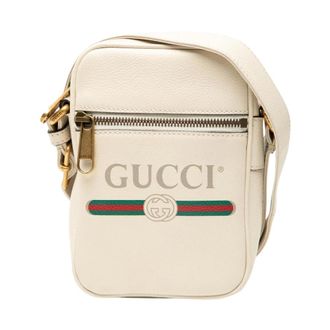 Gucci Sac bandouli&egrave;re vintage en cuir Pre-owned - Femme - Pre-owned - Blanc - Taille: ONE Size