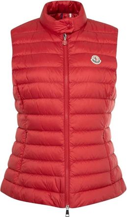 Moncler Femme, Vestes, Rouge, Taille: 38 FR Doudoune sans manches bordeaux