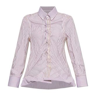 Maison Margiela Gestreiftes Hemd - - Blouses & Shirts - Damen - Rosa - S