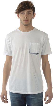 Daniele Alessandrini Homme, Tops, Blanc, Taille: M Maglia Cornicetta Bic