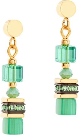 Coeur de Lion Ohrringe - Ohrringe Mini Cubes - Gr. unisize - in Gr&uuml;n - f&uuml;r Damen