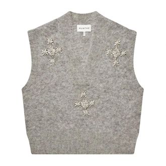 Munthe V-neck Strickware - - Knitwear - Damen - Grau - M