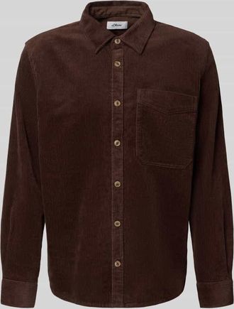 s.Oliver Red Label Comfort Fit Hemdjacke aus Baumwoll-Mix