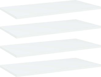 Generic 4X B&uuml;cherregal, Brett Wandboard, Wandregal Regal, Regalboden Wand, Board Ablage, H&auml;ngeregal, Schweberegal, Holzwerkstoff (Wei&szlig; 40x10x1,5cm) (60 x 30 x