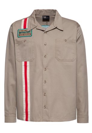 King Kerosin Herren Langarmhemd Kustom Kulture V8