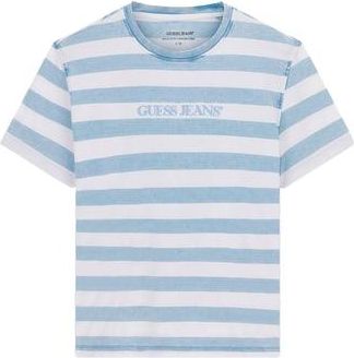 Guess T-shirt &agrave; rayures avec broderie logo en coton