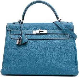 Hermès Hobo Bags - Togo Kelly II Retourne 32 - Gr. unisize - in Blau - für Damen
