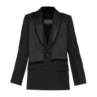 Maison Margiela Blazer mit dekorativ gestepptem Schal - - Jackets - Herren - Schwarzk - L