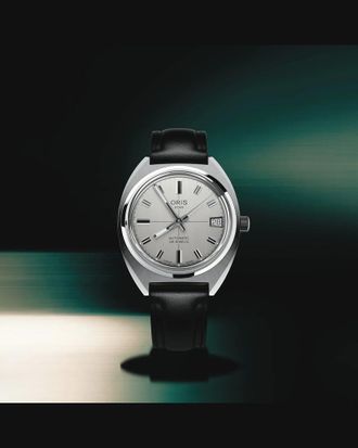 Oris Heritage Oris Star Edition 35mm Automatik Lederband Grau Herrenuhr 01 733 7813 4151-Set
