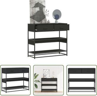 vidaXL Flurtisch - Konsolentisch Schwarz 90x35x80 cm Holzwerkstoff