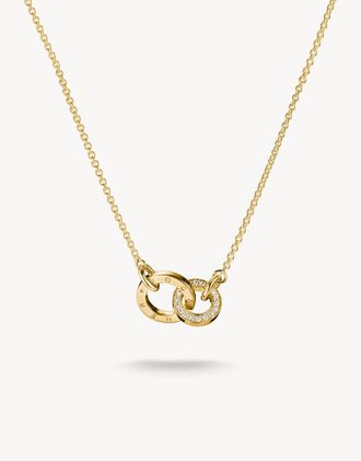 Thomas Sabo Kette mit wei&szlig;em Zirkonia in Gelbgold, Wei&szlig;