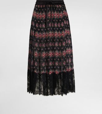 Dolce & Gabbana Plisseerock Aus Chiffon Mit Einem Print Mit Kleinen Blumenstr&auml;u&szlig;en - Frau R&ouml;cke Mehrfarbig 52