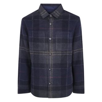 Barbour Woodlane Brushed Check Overshirt - Homme - Vestes - Bleu - Taille: M