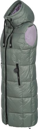 Sublevel Damen lange Steppweste D50048X80105B7 Agave Green S