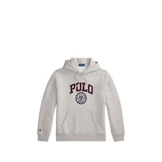 Polo Ralph Lauren Sweat &agrave; capuche logo en coton m&eacute;lang&eacute;