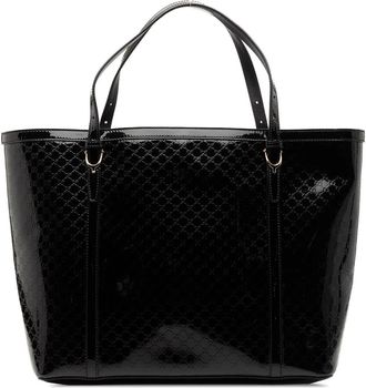 Gucci Shopper - Microguccissima Patent Nice Tote - Gr. unisize - in Schwarz - f&uuml;r Damen