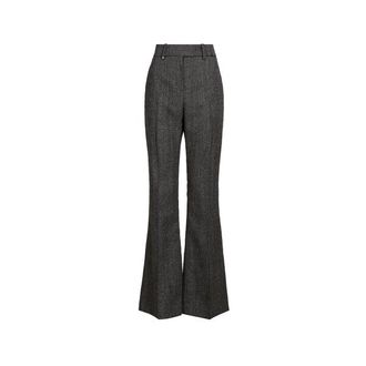 Courr&egrave;ges Pantalon boot-cut en laine tiss&eacute;e
